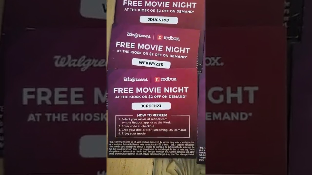 free redbox code cards! just for you🤗