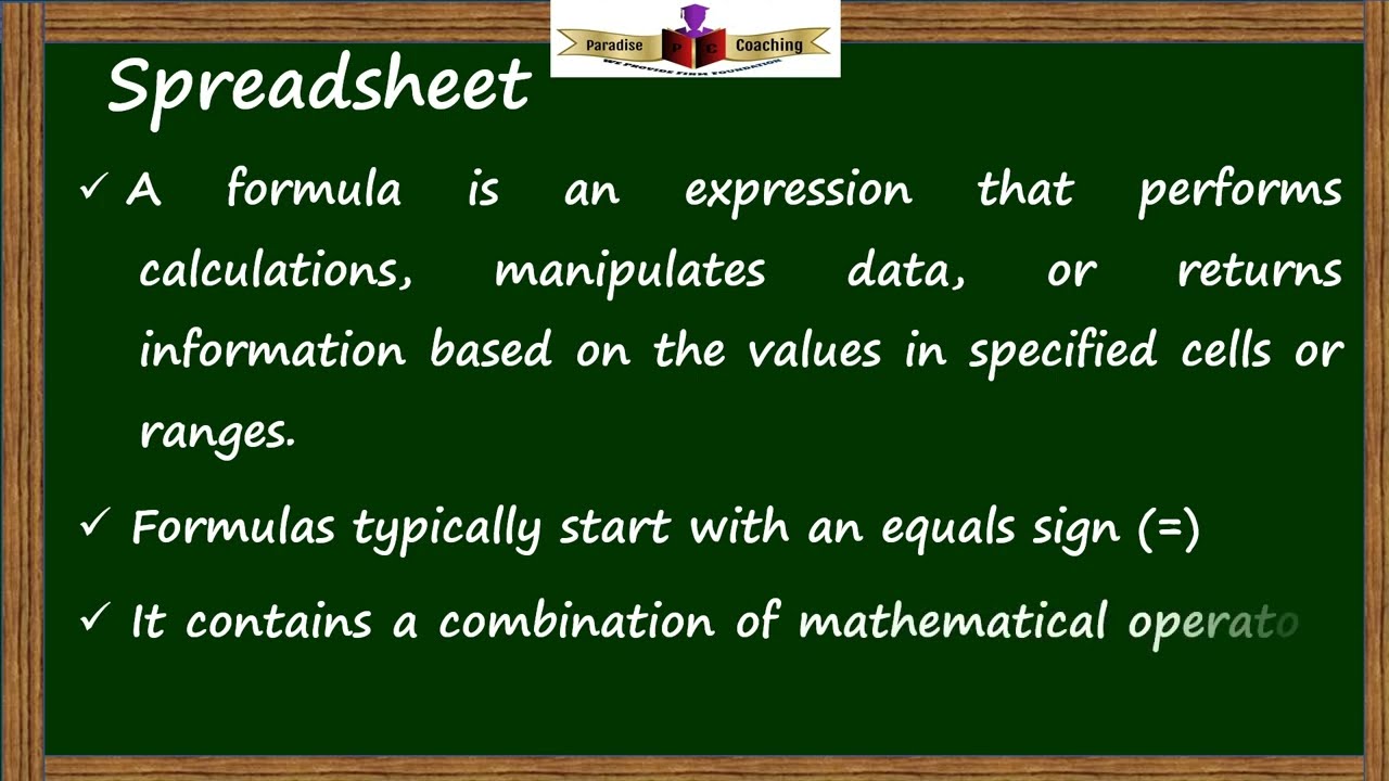 Introduction to Spreadsheet Software