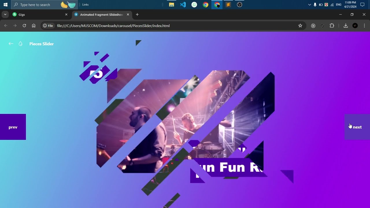 Captivating Animated Fragment Slideshow | Codrops Demo Example with Code
