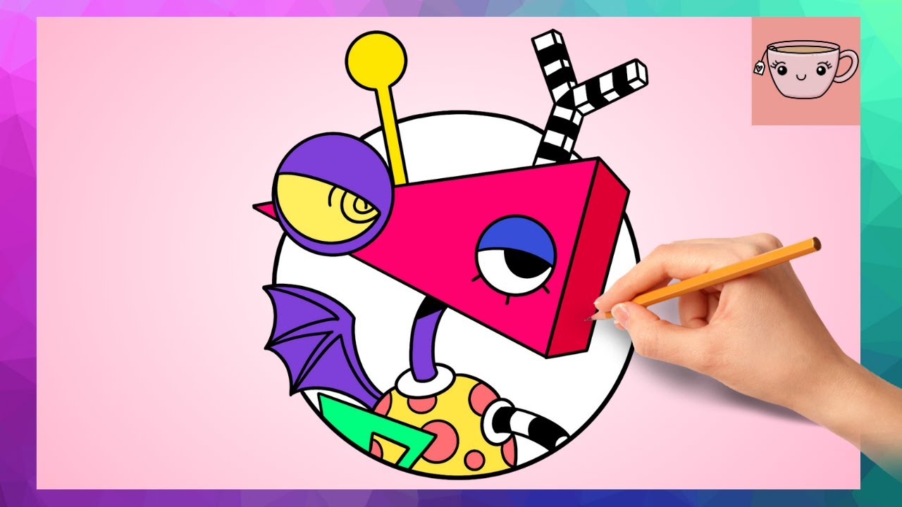 How To Draw Zooble's Door Icon from The Amazing Digital Circus | Cute Easy Drawing Tutorial