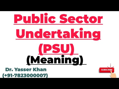 Public Sector Undertaking | Meaning Of Public Sector Undertaking | Meaning Of PSU