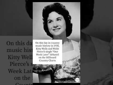 On this day in country music history in 1958 Kitty Wells and Webb Pierce hit the chart #countrymusic