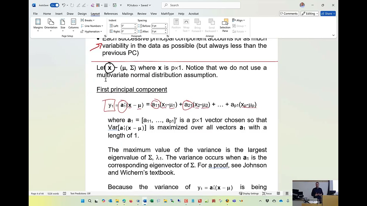 Applied Multivariate Statistical Analysis (2025) - Class #12, principal component analysis