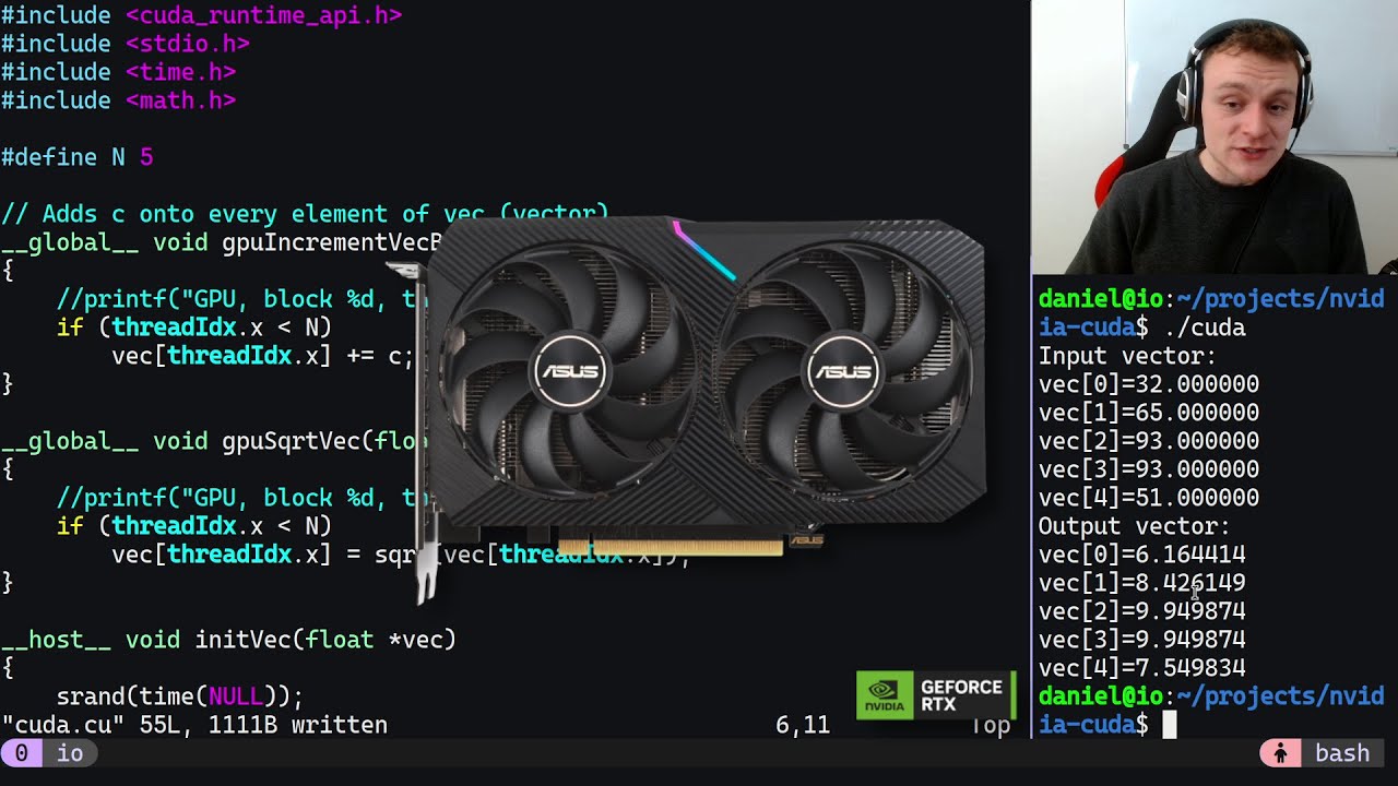 Coding on NVIDIA GPUs with CUDA C