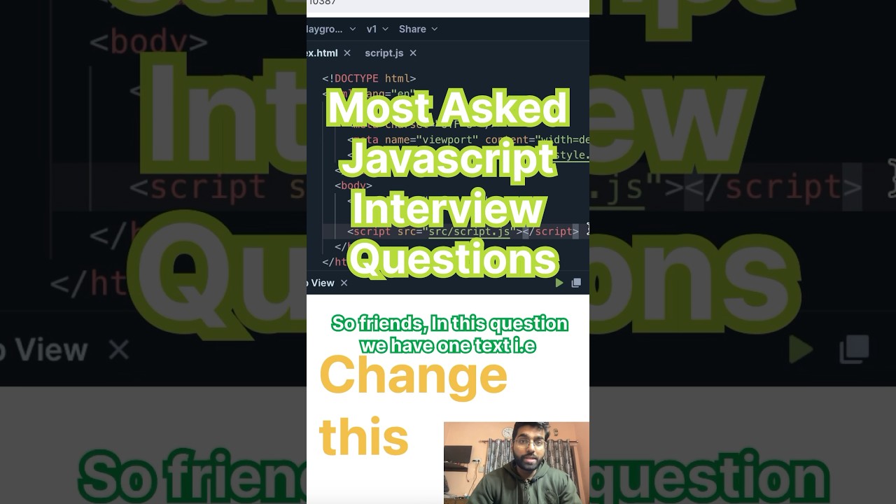 Most asked Javascript interview questions #shorts #javascript #react #coding #interview
