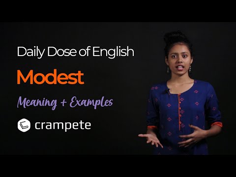 DailyDose English - Modest Meaning - Verbal Lesson