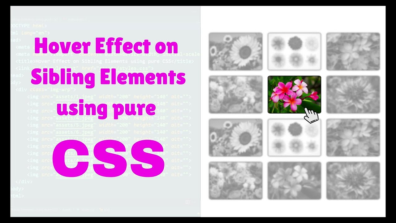 Hover Effect on Sibling Elements using pure CSS
