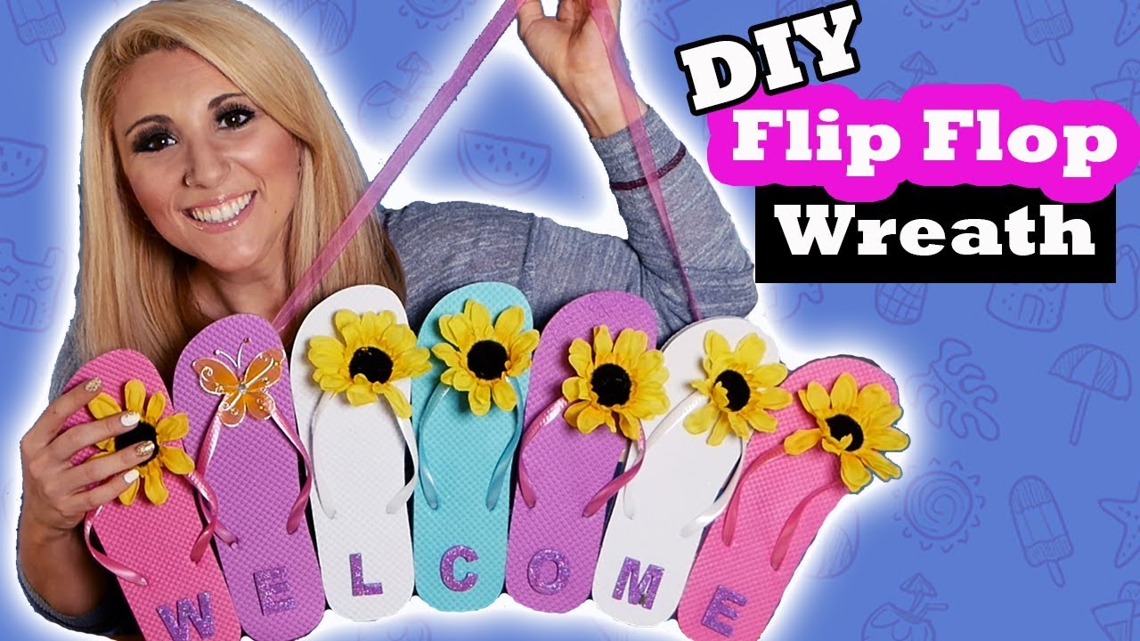 Dollar Store Flip Flop Wreath DIY Tutorial - Episode 18