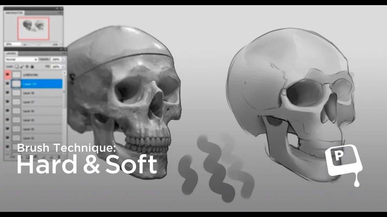 Brush Technique, Soft & Hard (CtrlPaint.com)