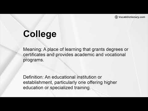 College Meaning