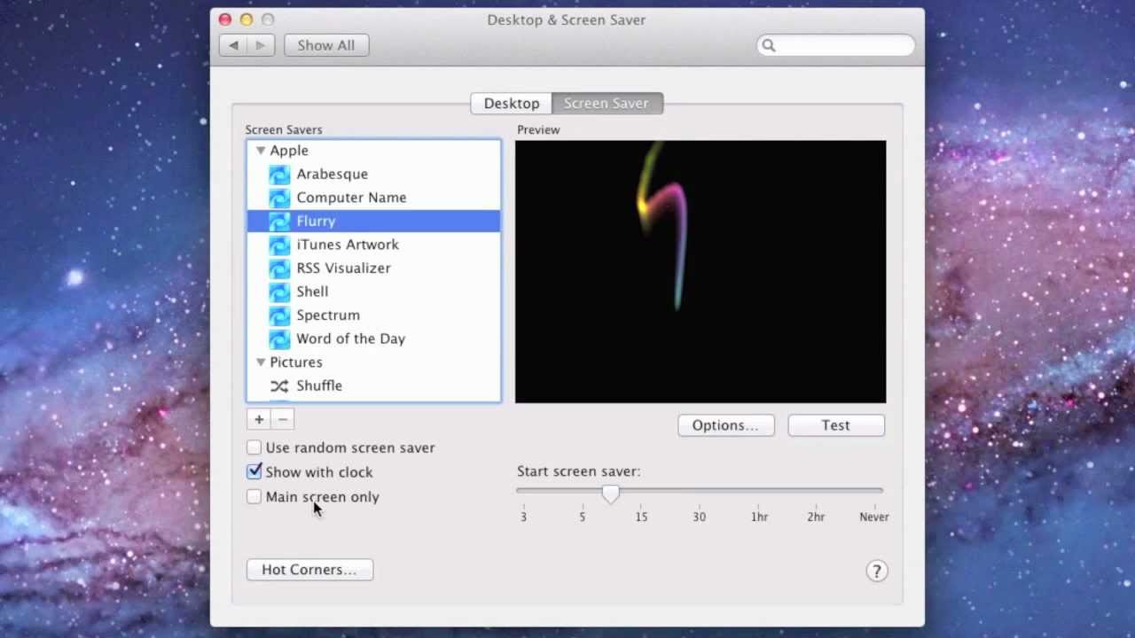 Setting Up A Screen Saver On A Mac