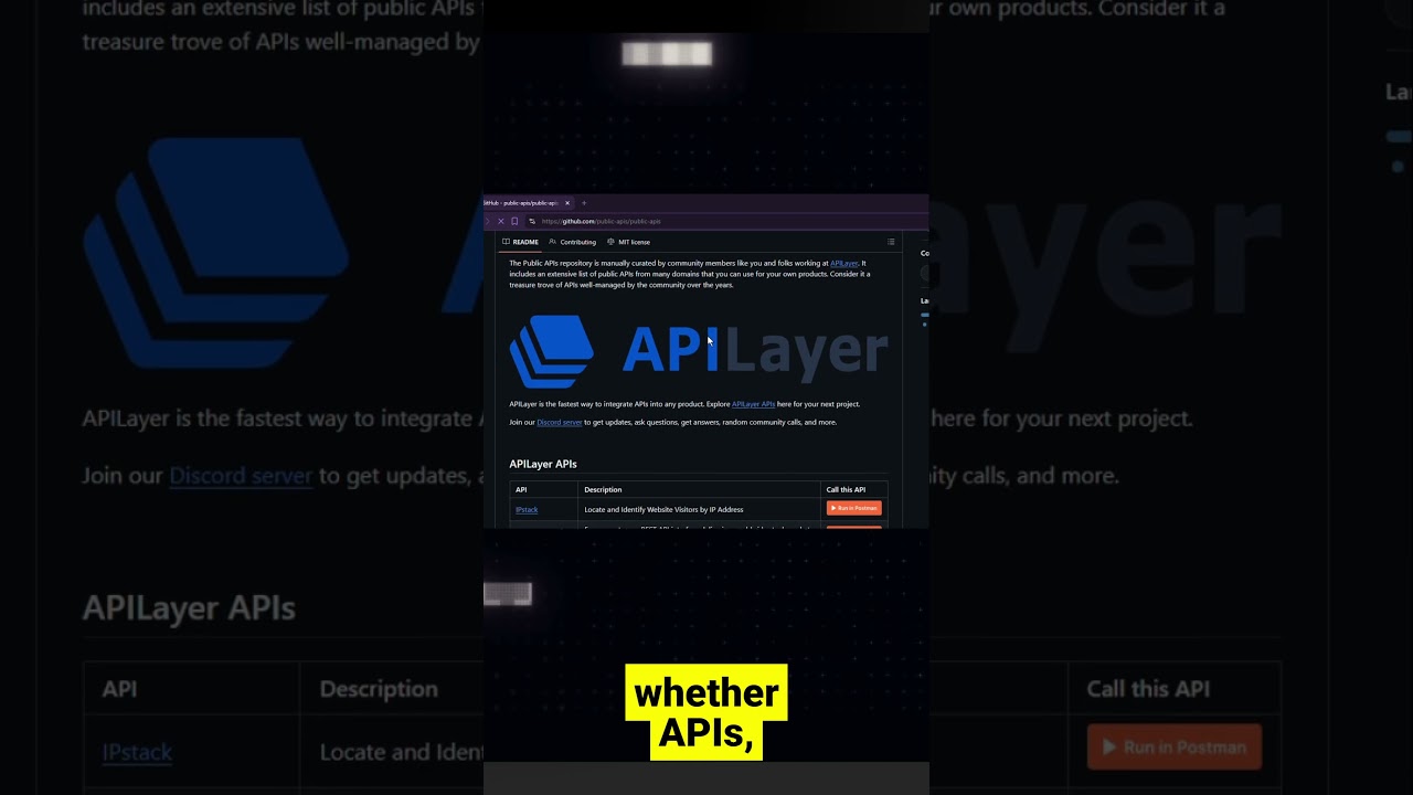 free api github repo