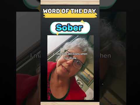 word of the day " Sober " #tiktok #vocabulary #youtube #musicplayer #fact #vocabularylearning