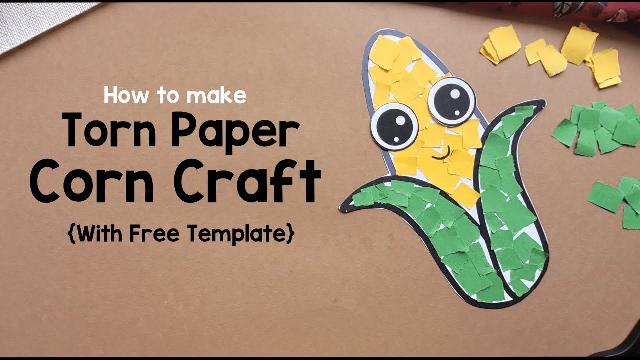 Torn Paper Corn Craft