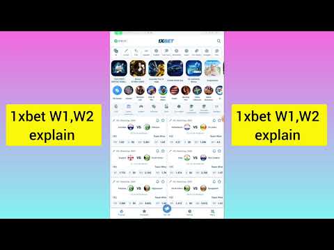W1 or W2 kya hai 1xbet mein || what is W1 W2 in 1xbet || w1 and w2 in 1xbet
