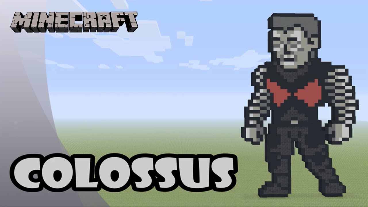 Minecraft: Pixel Art Tutorial and Showcase: Colossus (Deadpool 2)
