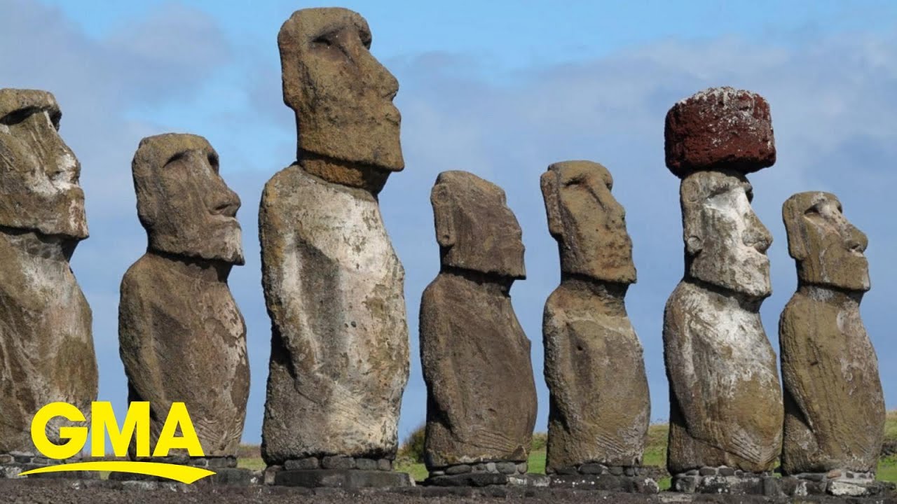 New Moai statue found on Easter Island in evaporating lake l GMA