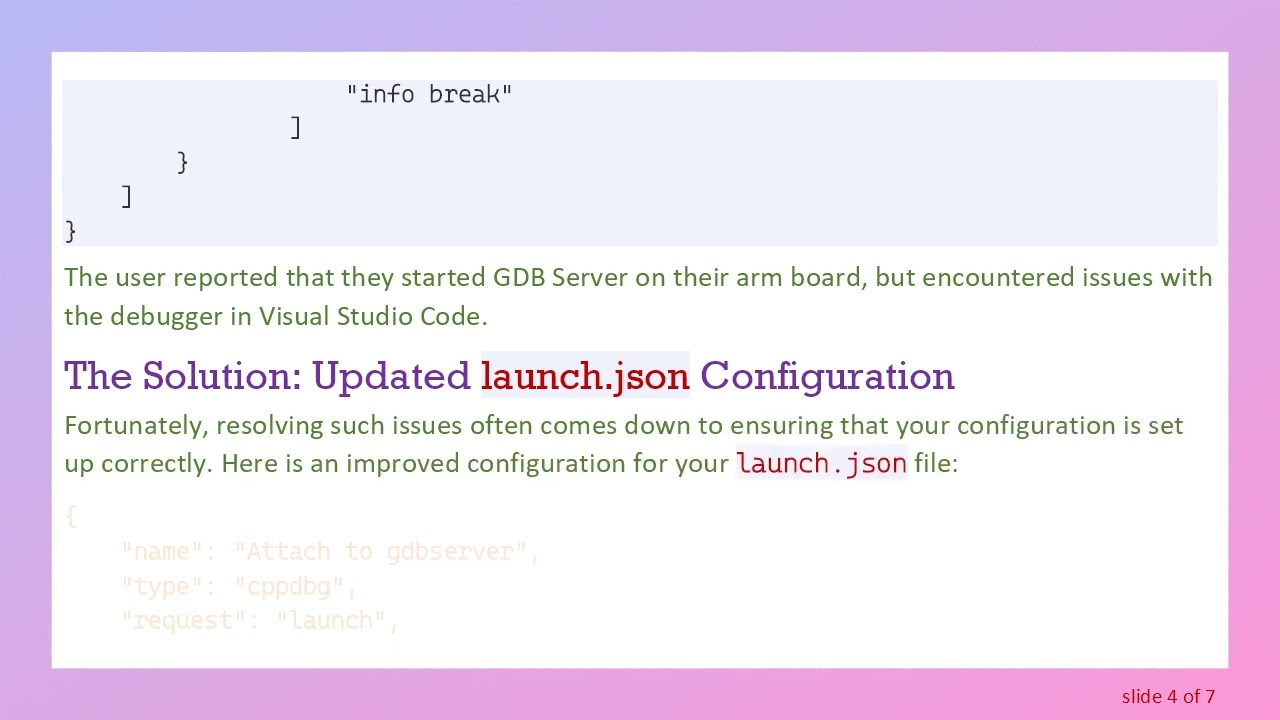 Configuring launch.json for Remote Debugging in VS Code