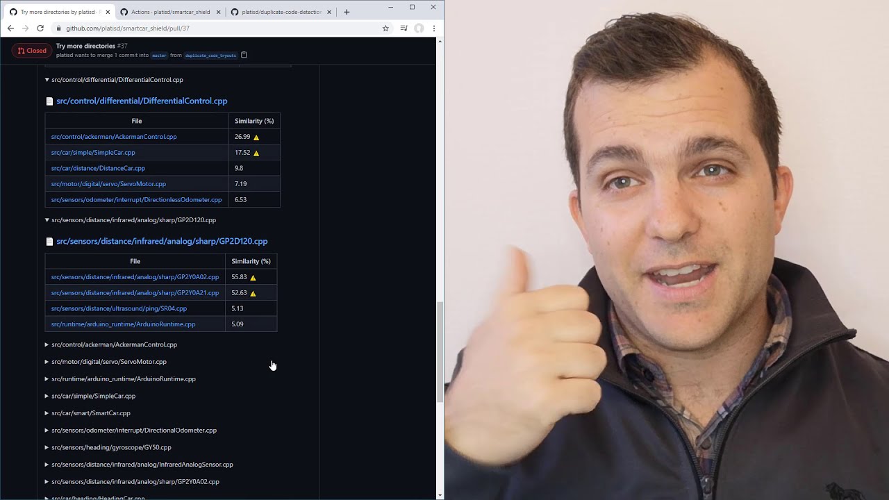 Duplicate code detection tool (GitHub Action)