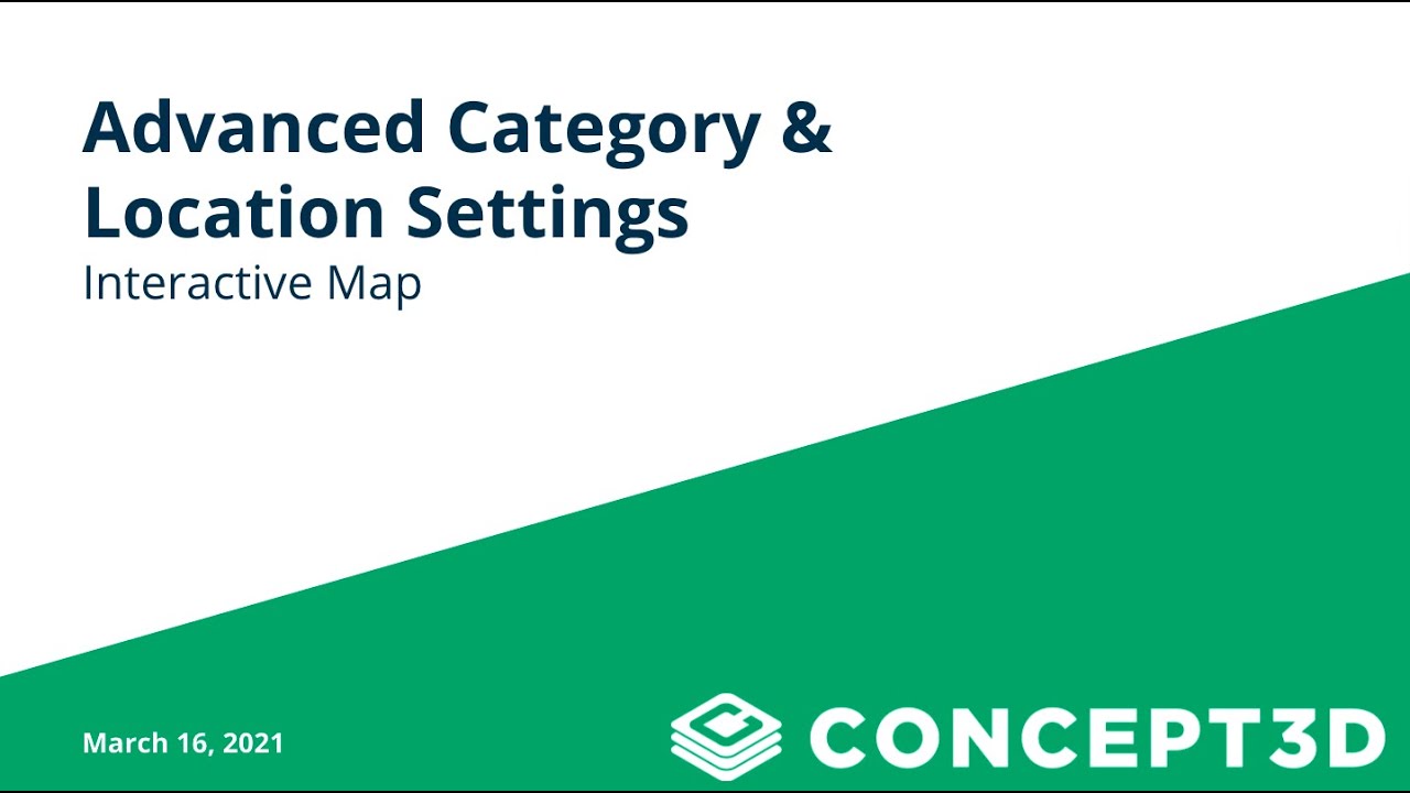 Map: Advanced Category & Location Settings