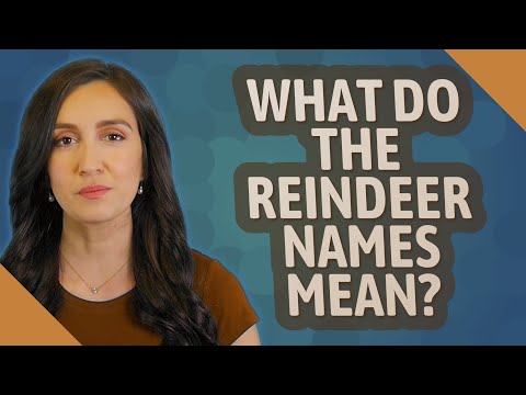 What do the reindeer names mean?