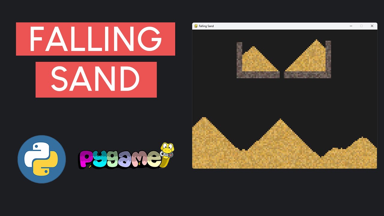 Falling Sand Simulation ( like Noita ) Python & Pygame Tutorial (OOP)