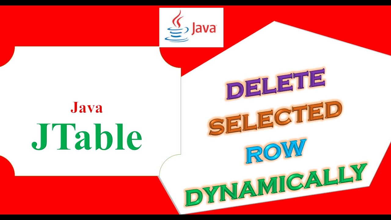 Java JTable Ep.15 -Add,Delete/Remove Row Items Dynamically
