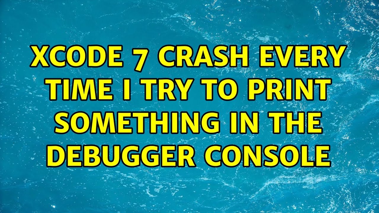 Xcode 7 crash every time I try to print something in the debugger console (3 Solutions!!)