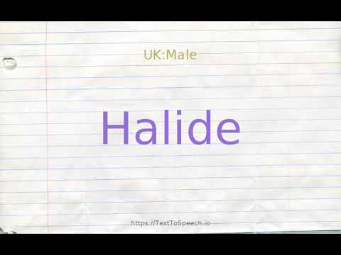 How to pronounce halide
