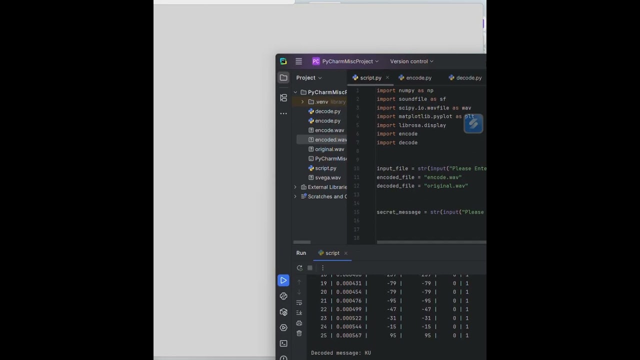 Audio Steganography LSB (DSP)