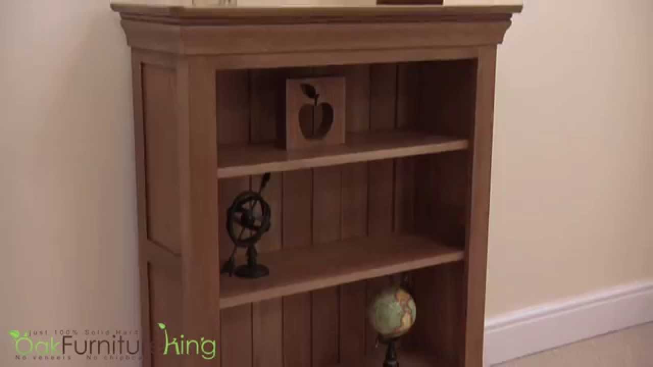 French Chateau Rustic Solid Oak Small Bookcase