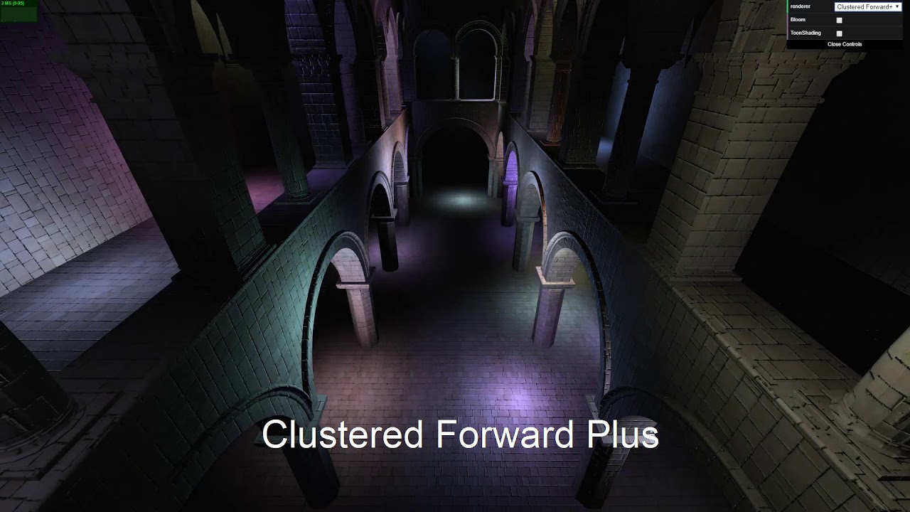 Clustered Forward Plus/Deferred Demo using WebGL
