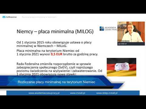 Fragment webinaru - Rozliczanie płacy minimalnej na terytorium Niemiec