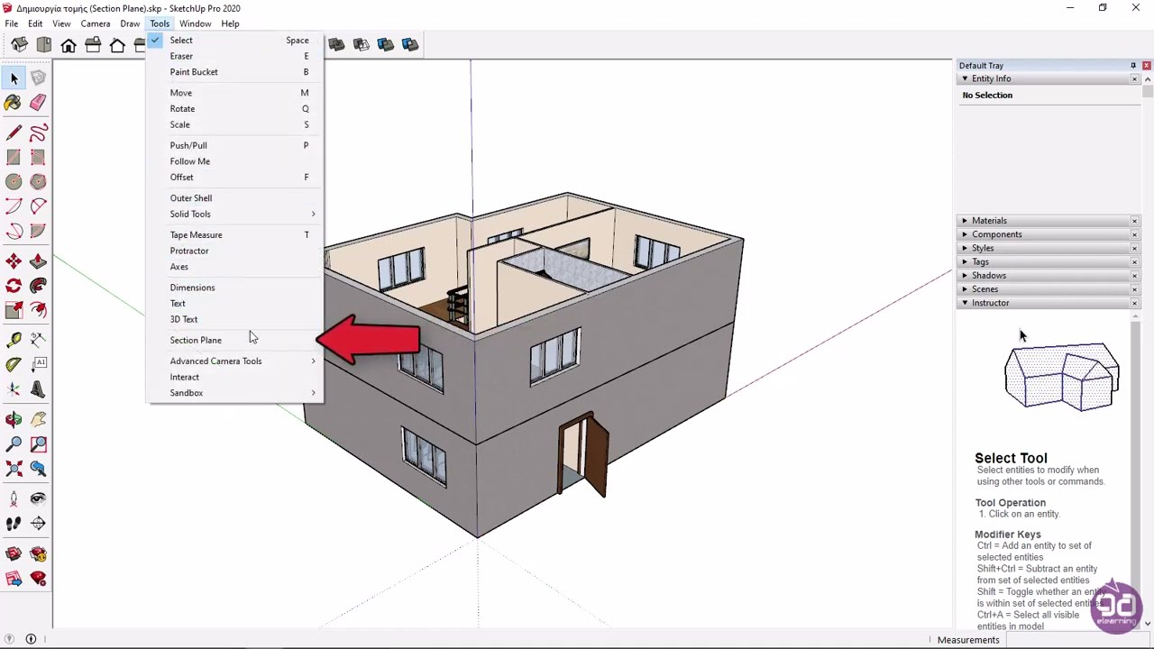 4-8 Create Section Planes (SketchUp Tutorials)