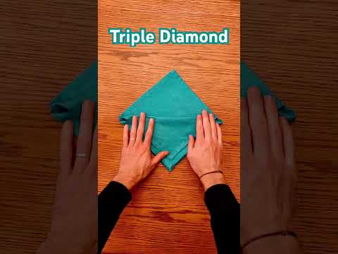 Triple Diamond Napkin #napkin #folding #napkinfolding