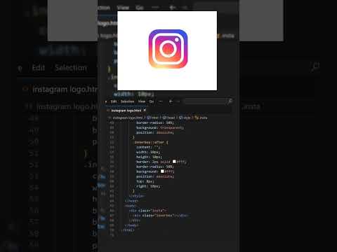Instagram Logo in 60 Second HTML CSS #html #css #coding