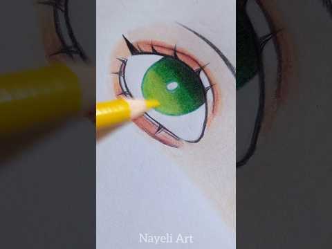 Drawing green eyes✨️🍀 #shorts #art #eyes |Nayeli Art