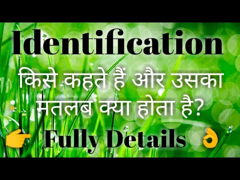 #Identification #Meaning in #Hindi 🤔 What is identification ? Identification किसे कहते हैं?💯Details🔥