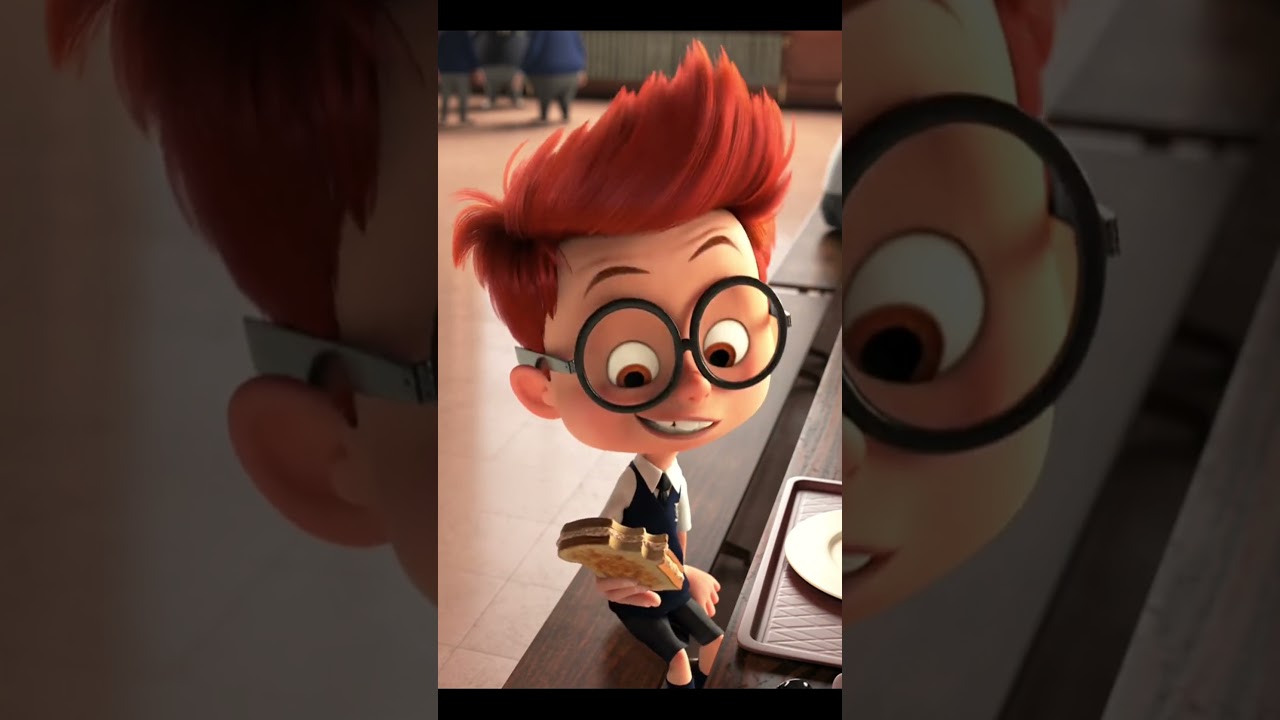 Lunch scene at school. --- Mr. Peabody and Sherman