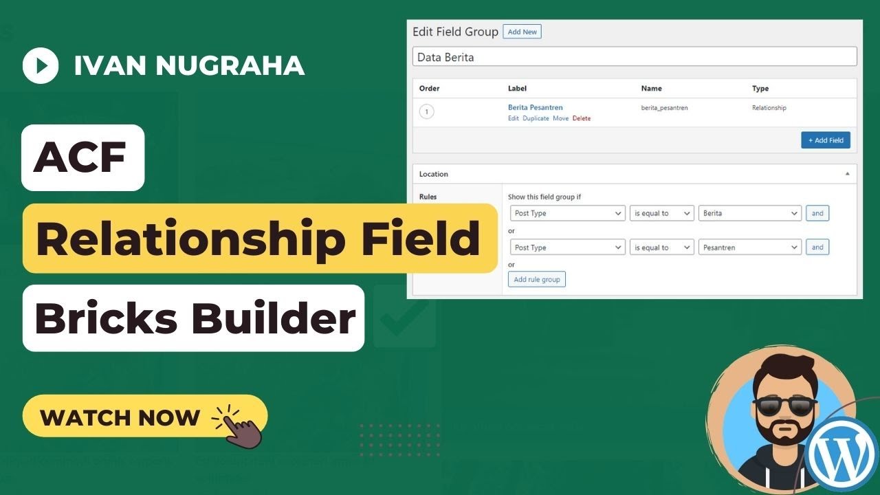 Bricks Builder for Wordpress: ACF Relationship Field