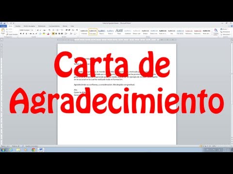 Como hacer una carta de agradecimiento