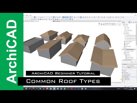ArchiCAD Beginner Tutorial | Common Roof Types