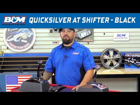 B&M 81683 B&M Automatic Ratchet Shifter - Quicksilver - Black