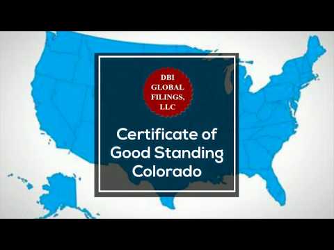 Colorado Certificate of Good Standing | DBI Global Filings, LLC