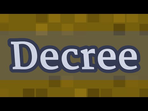 DECREE pronunciation • How to pronounce DECREE