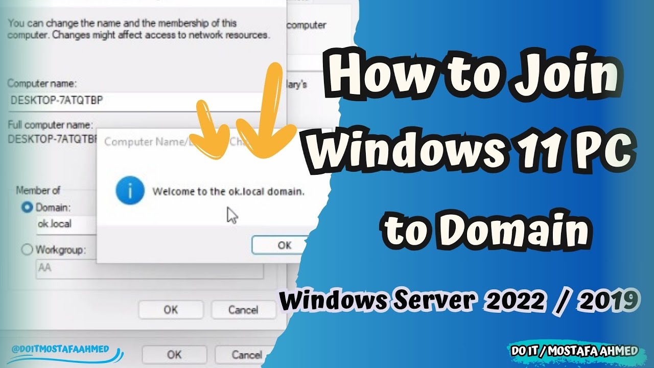 How to Join a Windows 11 PC to a Domain | Windows Server 2019 / 2022