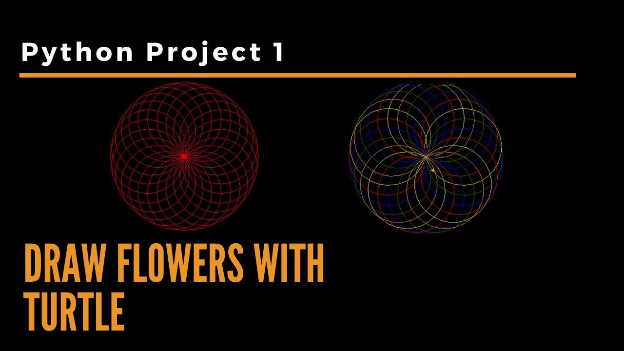 Python Turtle Project #1 | Drawing Flowers in Python