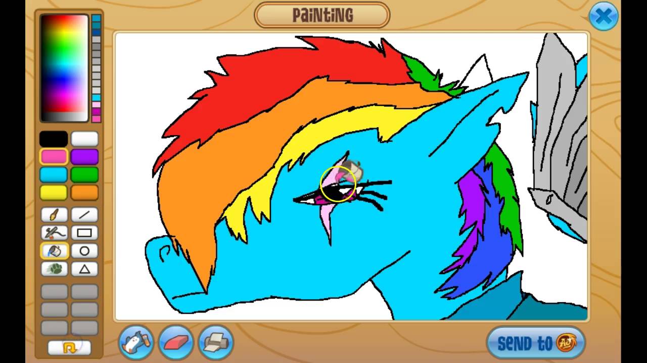 Speed paint # 12 Rainbow Dash Crystal war