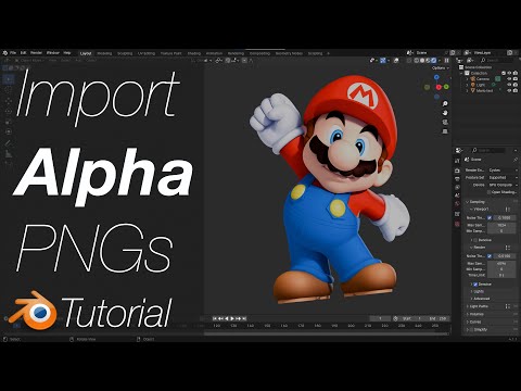 [4.1] Blender Tutorial: How to Import Transparent PNG Images