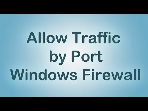 Windows 7 : Allow traffic through windows firewall using port